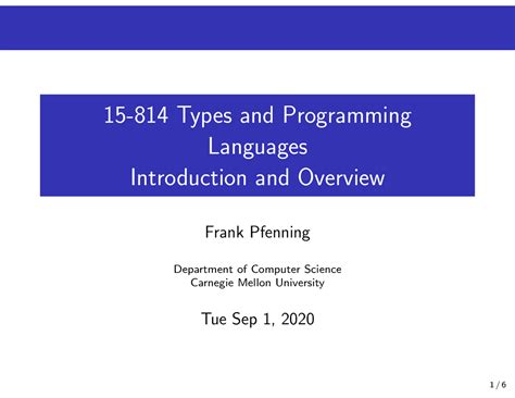 types and programming languages lecture notes programming languages docsity