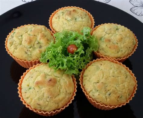 Muffins De Abobrinha E Queijo De Cabra Cremoso Na Biroskinha