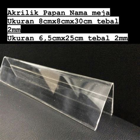 Jual AKRILIK NAMA MEJA ACRYLIC MEJA PANITIA DISPLAY NAMA 6 5 X 25