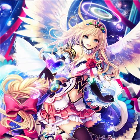Angel Heart Pretty Dress Blond Bonito Wing Sweet Nice Anime Feather Hd Wallpaper Peakpx