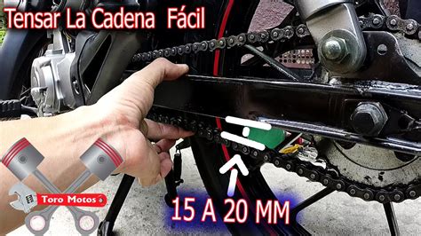 Como Tensionar La CADENA De Tu MOTO Fácil y Rápido YouTube