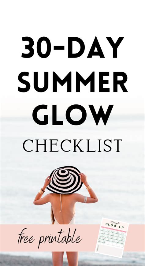 30 Day Glow Up Challenge Free Printable Artofit
