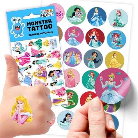 NAJLEPSZE TATUAŻE NAKLEJKI KSIĘŻNICZKI DISNEY 13657935433