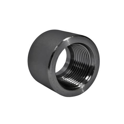 Meia luva fêmea 3000 libras BSP Aço Carbono Plasnox