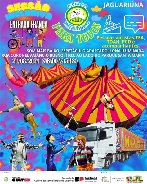 SESSÃO INCLUSIVA CIRCO MARAMBIO PARA TODOS JAGUARIÚNA em
