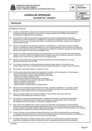 Delta A Licença Cetesb LO 16 17 PDF