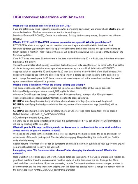 dba interview questions with answers oracle database backup