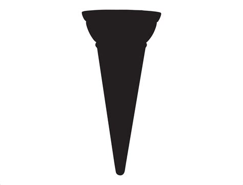 Empty Ice Cream Cone Silhouette Vector Art At Vecteezy