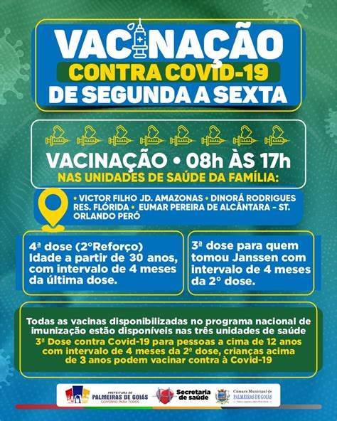 4ª DOSE LIBERADA PARA PESSOAS IDADE A PARTIR DE 30 ANOS