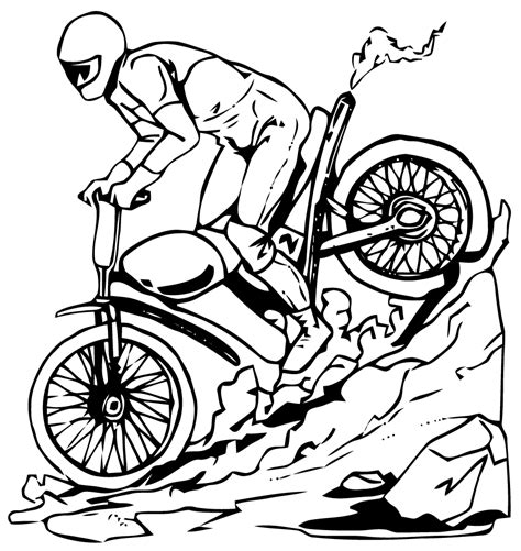 Coloriage Motocross à imprimer