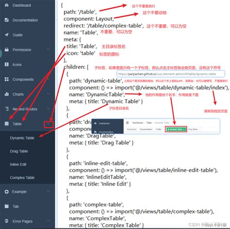 vue element admin动态菜单改造 含数据库以及前端目录结构参考 csdn博客