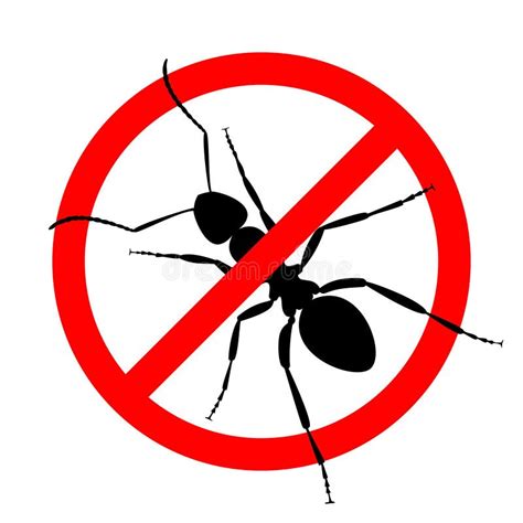 Muestra De La Prohibici n Ningunas Hormigas Ilustración del Vector