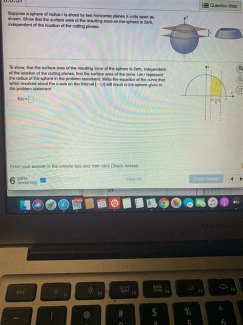solved question help suppose a sphere of radius r is sliced