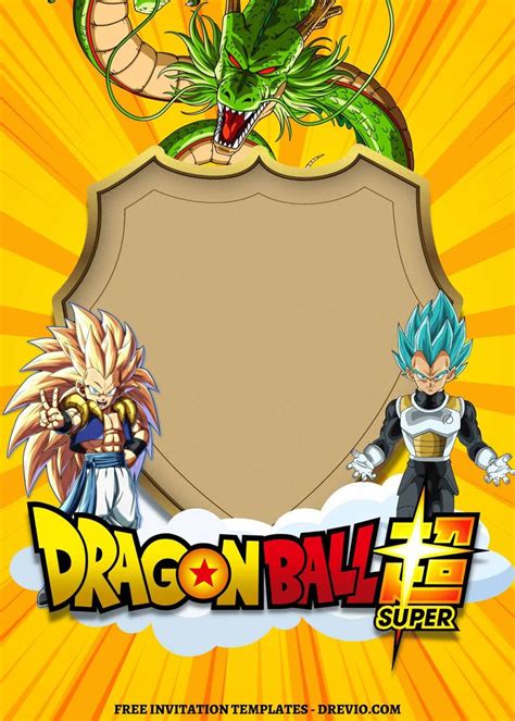 8 Epic Dragonball Z Canva Birthday Invitation Templates Birthday