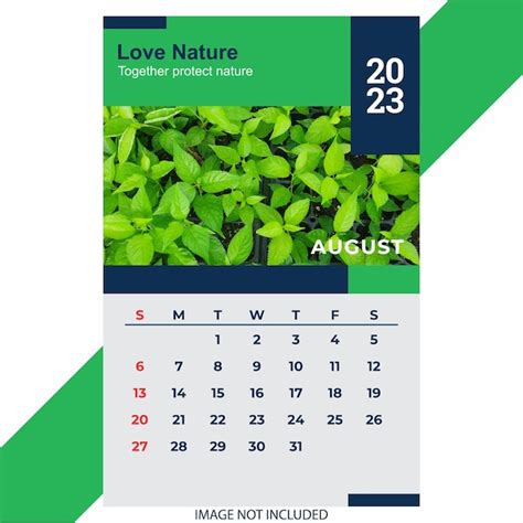 La plantilla de diseño de calendario de agosto de 2023 se puede