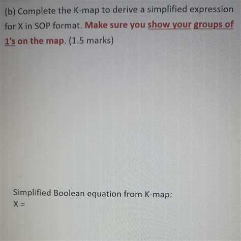 solved 2 a derive a boolean expression for x in the