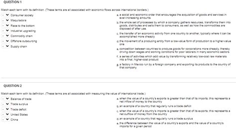 Solved Match Each Term With Its Definition These Terms Are Chegg