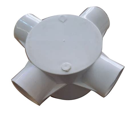 Round 4 Way PVC Junction Box At Rs 8 Piece Four Way PVC Junction Box