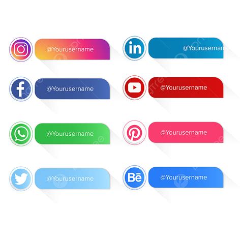 Social Lower Third Vector Hd PNG Images Dynamic Social Media Lower