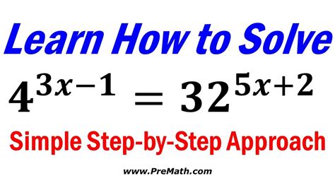 how to solve exponential equations with different bases simple step by step approach youtube