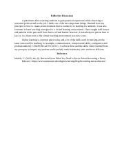 NSG 6203 Week 10 Discussion Docx Reflective Discussion A Practicum