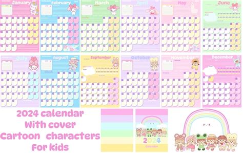 Calendrier 2024 à Imprimer Mignon Hatty Kordula