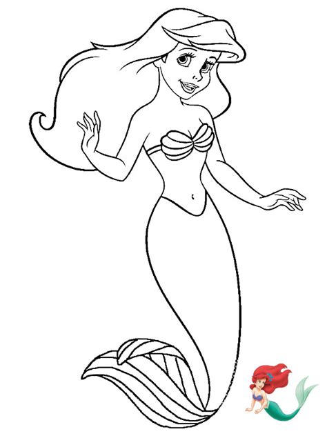 Disegni Della Sirenetta Ariel Da Colorare 40