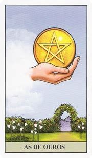 Ás de Ouros no Tarot no Amor na Sorte e Dinheiro