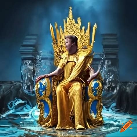 Image Of A King Sitting On A Water Throne On Craiyon