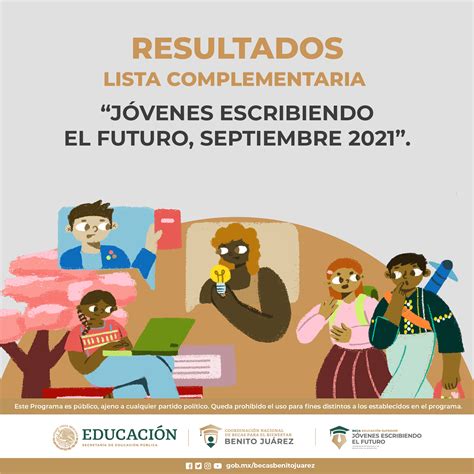 Resultados de convocatorias de la Beca Jóvenes Escribiendo el Futuro