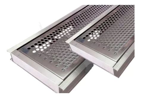 Grelha Ralo Linear Perfurada Em Inox 20x50 Cm Água Pluvial Frete grátis