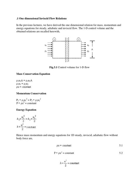 one dimensional flow pdf mach number fluid dynamics