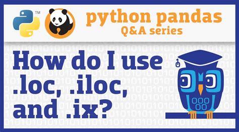 how to use loc and iloc for selecting data in pandas