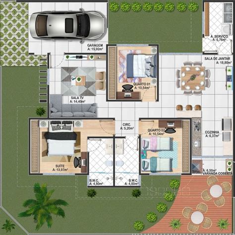 Plantas De Casas 3 Quartos 80 Projetos Variados Para 2021