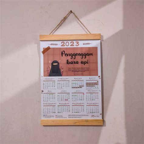 Jual Kalender Dakwah Dinding Penggenggam Bara Api Aesthetic