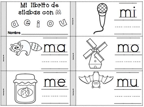 Letra M Silabas Ma Me Mi Mo Mu Spanish Resources For K