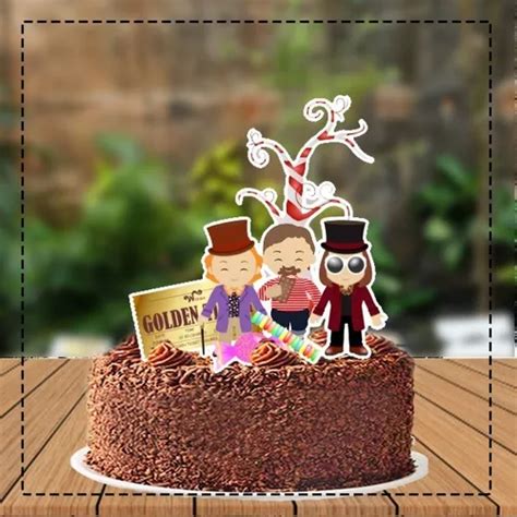 Topo De Bolo Topper Fantastica Fabrica De Chocolate Parcelamento Sem
