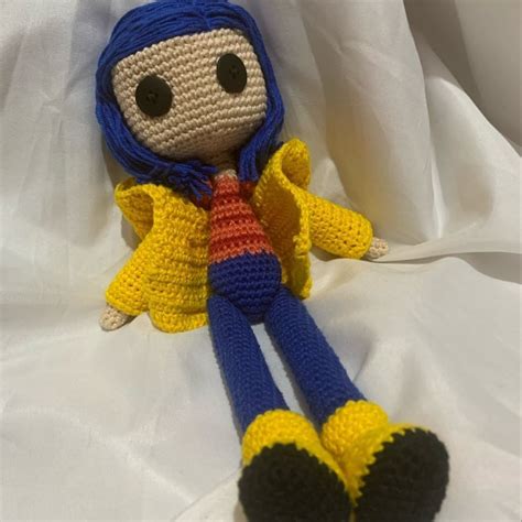 Coraline em amigurumi Feita linha 100 algodão Receita por