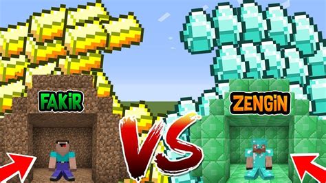 ZENGİN VS FAKİR HAYATI 1 Minecraft YouTube