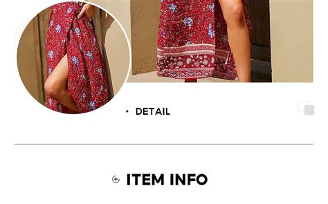 Lovito Boho Floral Print V Neck Slit A Line Dress L01228 Red Shopee