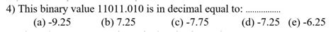 solved 4 this binary value 11011 010 is in decimal equal