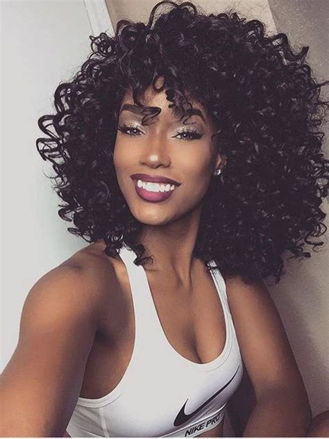 Simple Big Afro Curly Synthetic Hair Wigs For Black Women Long Wigs