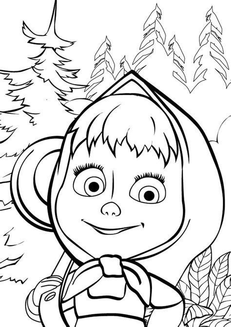 Dibujos De Masha Y El Oso Para Colorear Para Imprimir