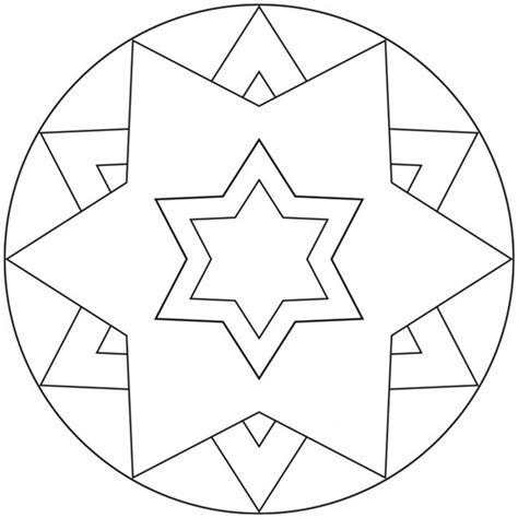 Sterne Mandala 9 für Kindergarten KiTa und Schule