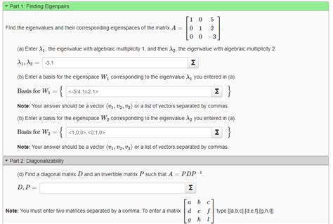 solved part 1 finding eigenpairs [10 5 find the eigenvalues