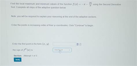 solved find the local maximum and minimum values of the