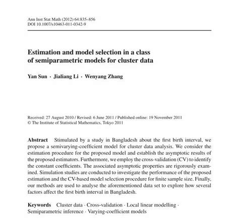 pdf estimation and model selection in a class of · estimation and model selection in a