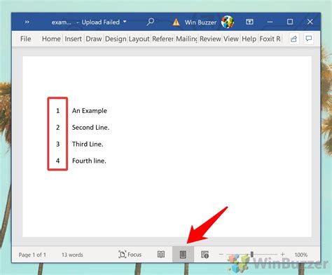 Microsoft Word How To Add Or Remove Line Numbers Winbuzzer