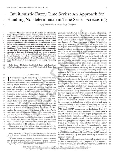 pdf intuitionistic fuzzy time series an approach for handling nondeterminism in time series
