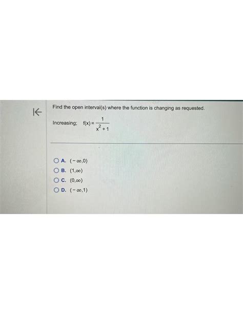 solved find the open interval s where the function is